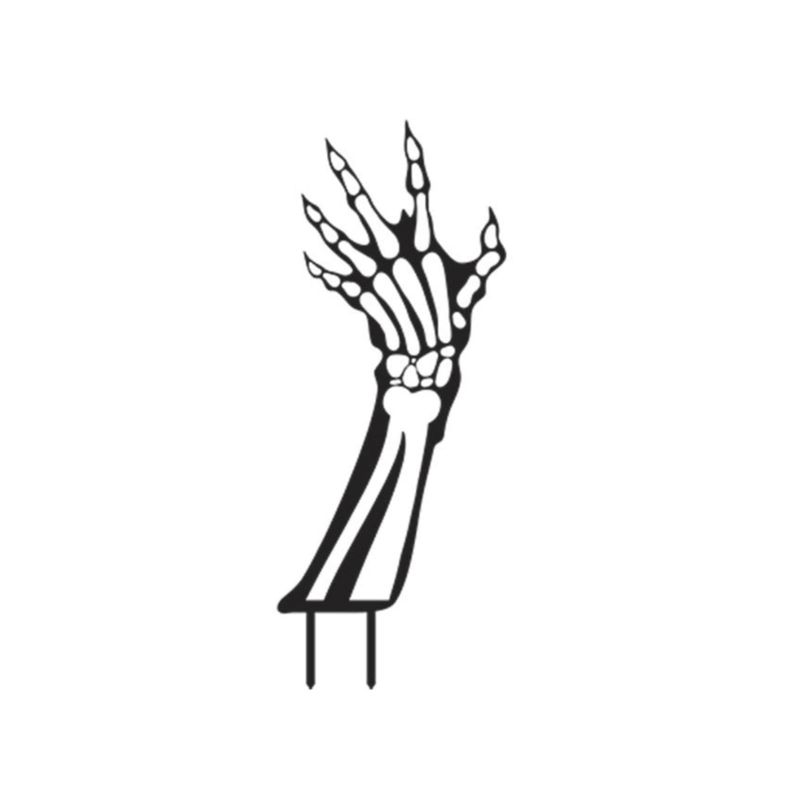 Halloween Skeleton Hand Garden Stake Gothic Realistic Metal Skeleton ...