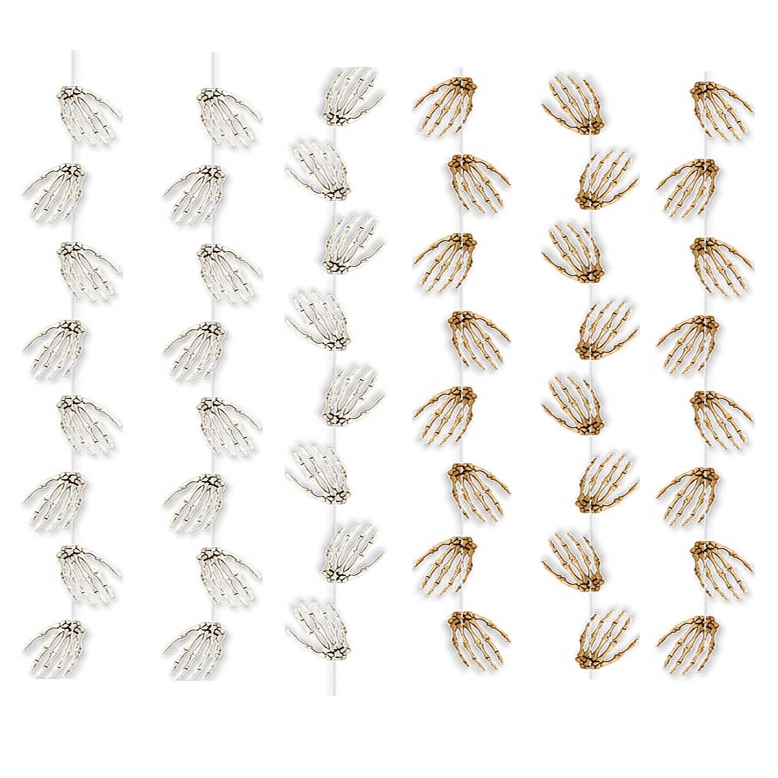 Halloween Skeleton Hand Garland Set: 3 packs of 3D hanging skeleton ...