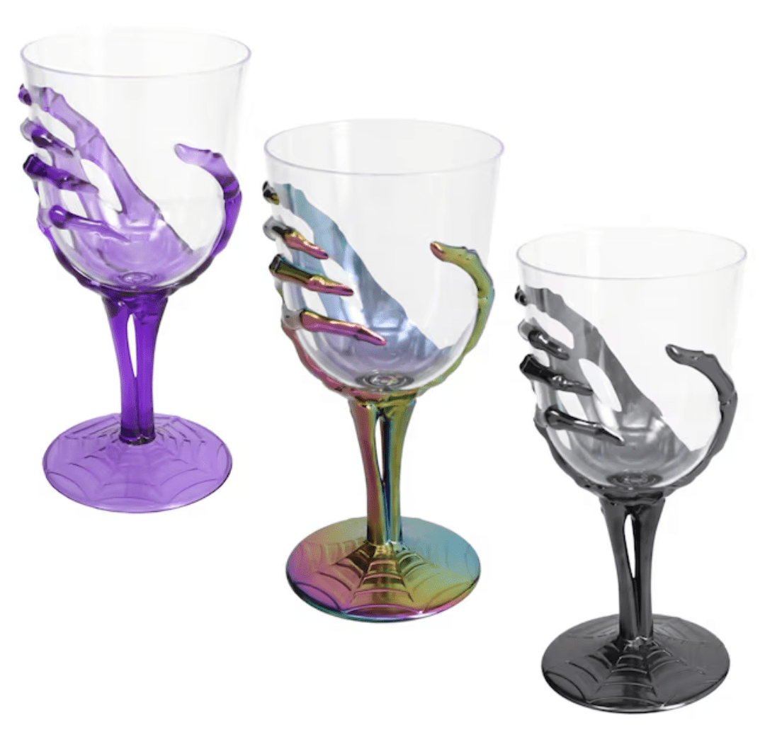 Halloween Skeleton Hand Plastic Goblets - Creepy Drinkware for Spooky ...