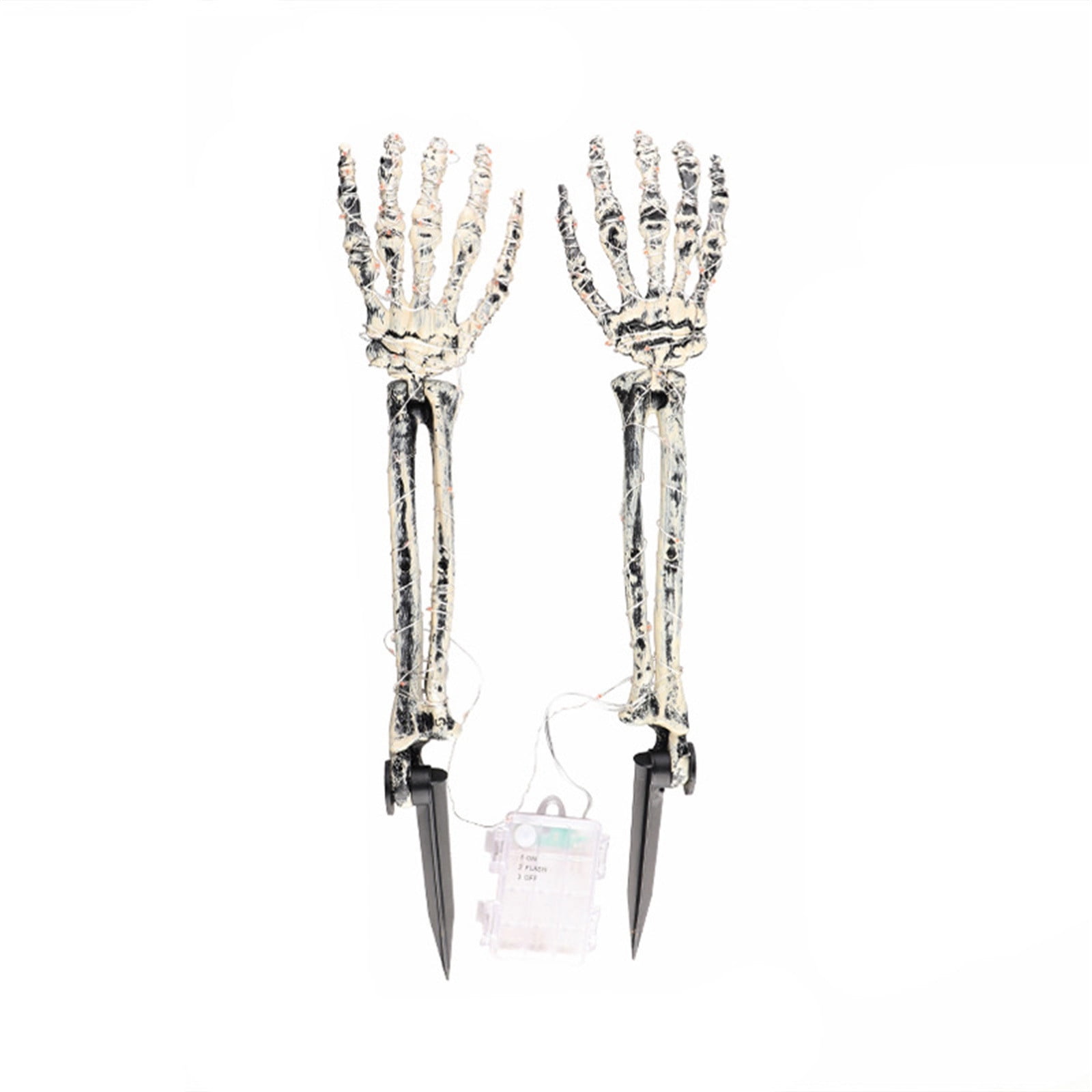 Halloween Skeleton Hands Decoration with Glowing Lights - 18in Pair 40 ...