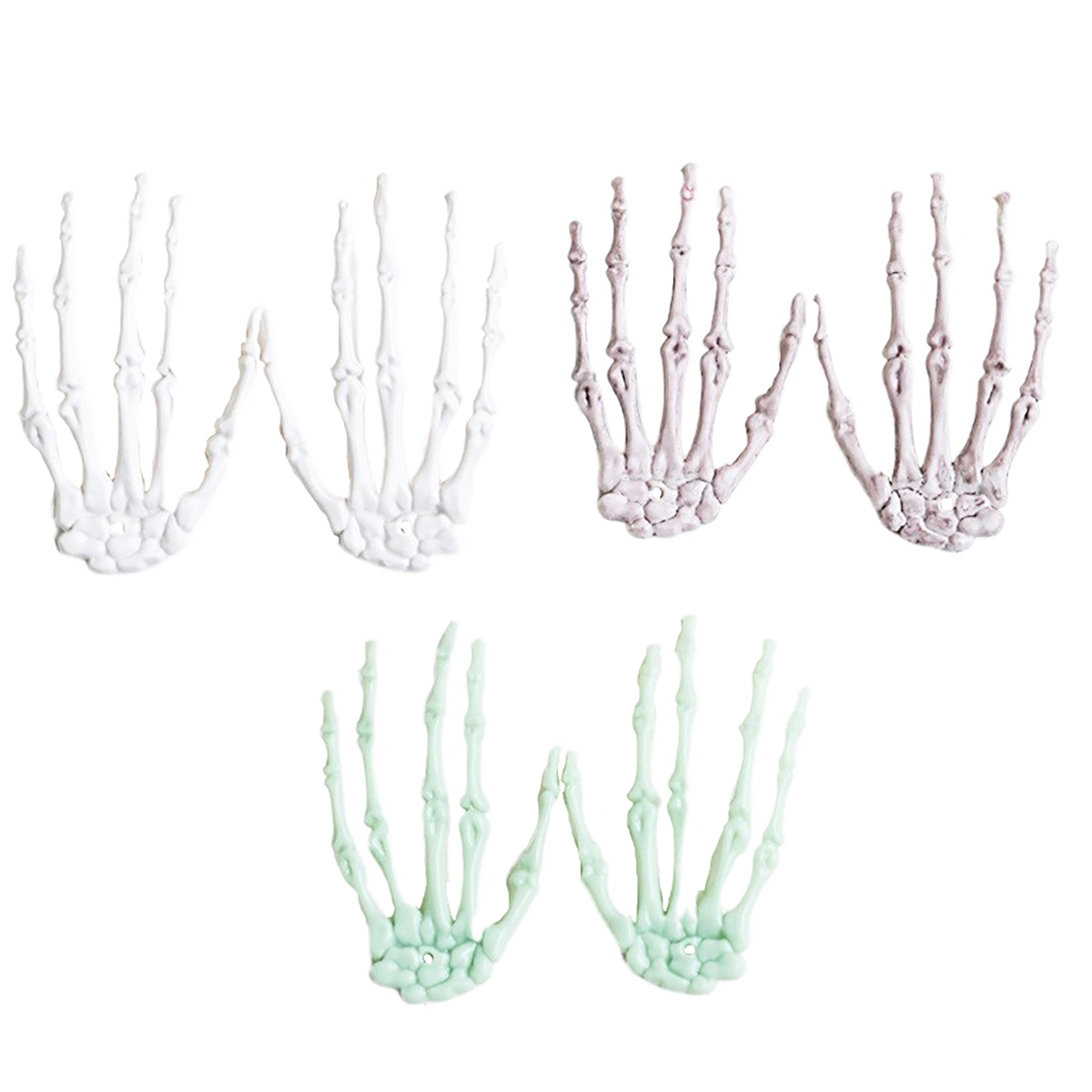 Halloween Skeleton Hands Decorations,6pcs Plastic Fake Human Skeleton ...