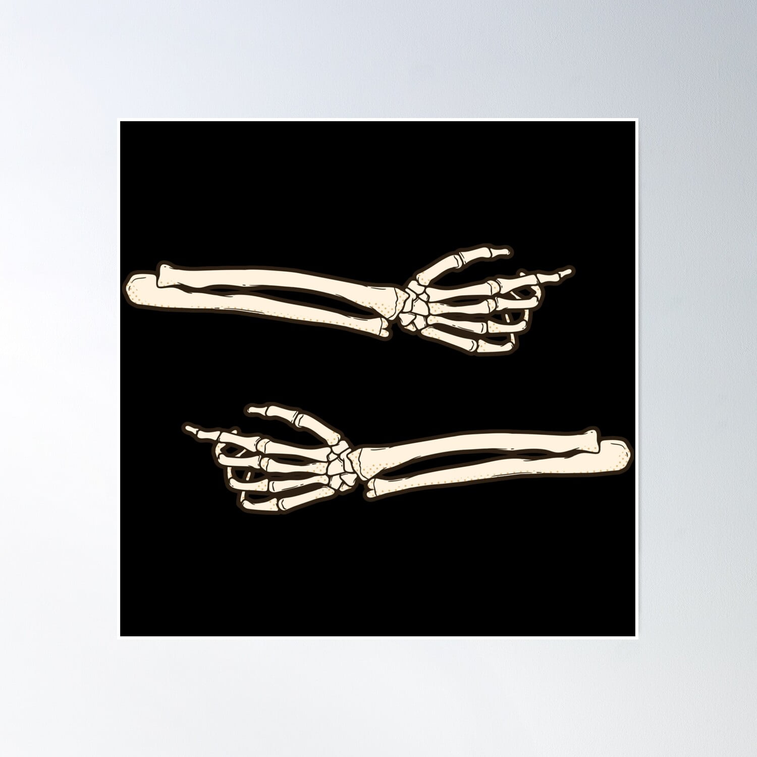 Halloween Skeleton Hug Poster Wall Art, Modern Wall Decor, 24x24 ...