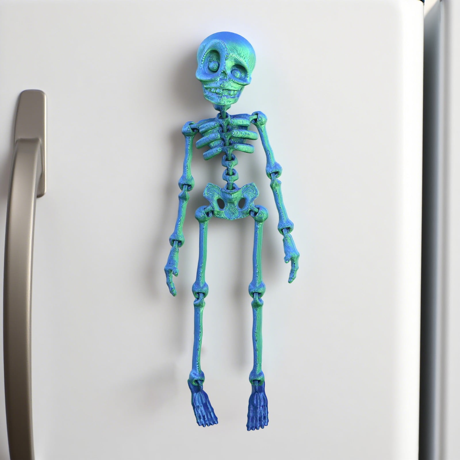 Halloween Skeleton Magnetic Skeleton Refrigerator Magnets, 3D Printed Poseable Skeleton ...
