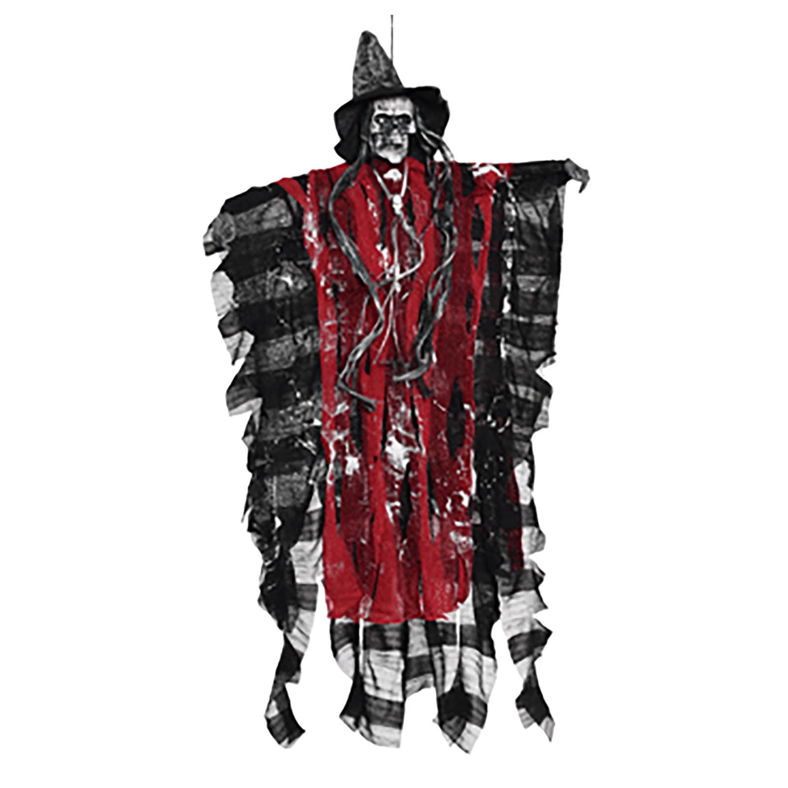 Halloween Skeleton Pendant Voice Control Hanging Skeleton Ornament ...