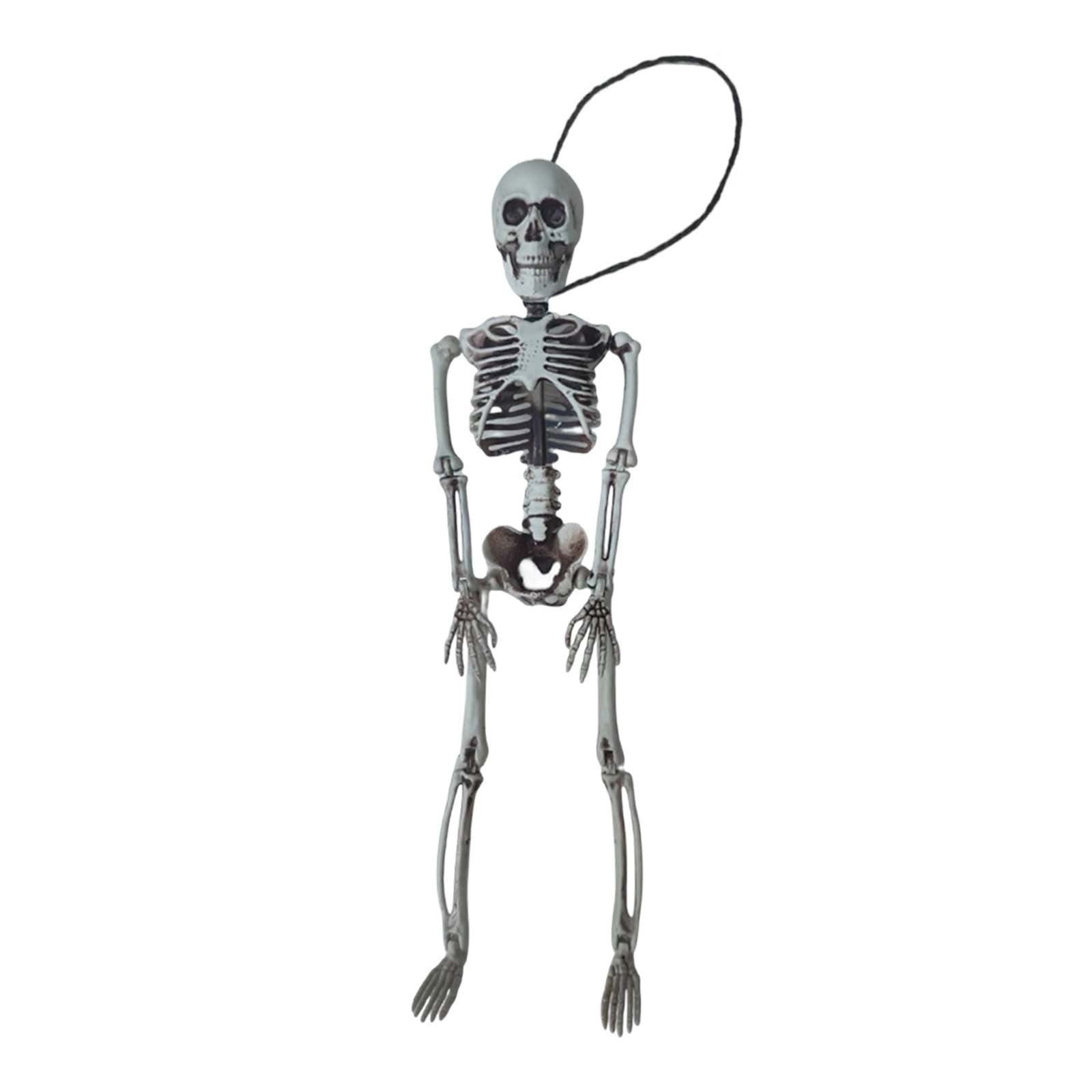 Halloween Skeleton Prop Full Body Posable Joints Scary Decoration ...