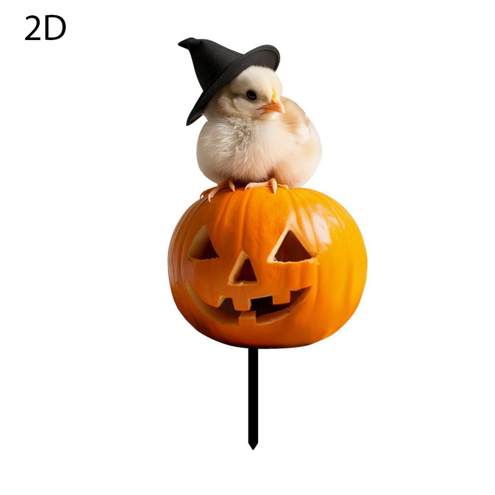 Halloween Skeleton Riding Rooster Metal Yard Sign,Spooky Chicken ...