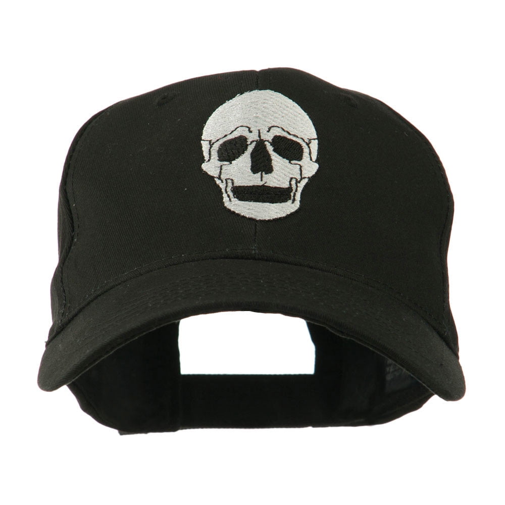 Halloween Skeleton Skull Embroidered Cap - Black OSFM - Walmart.com