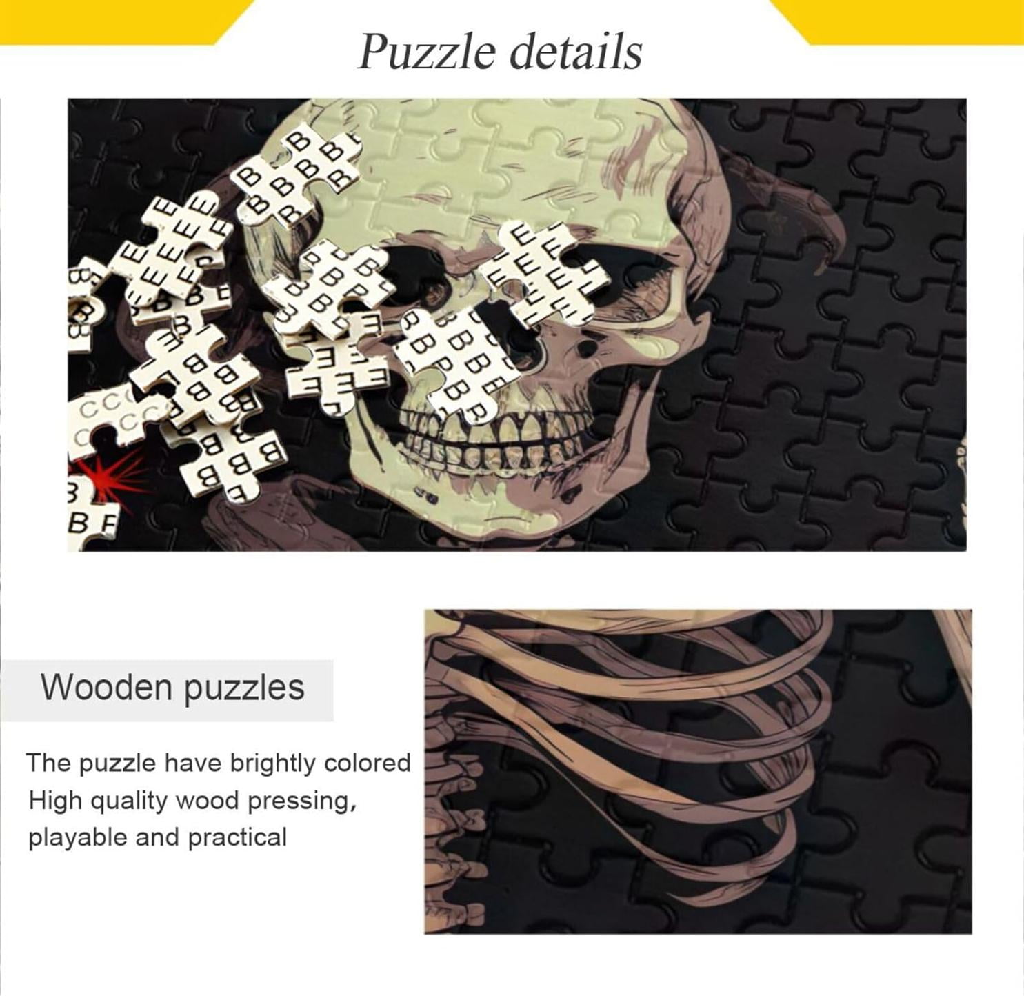 Halloween Skeleton Wooden Jigsaw Puzzles, Intellectual Entertainment ...