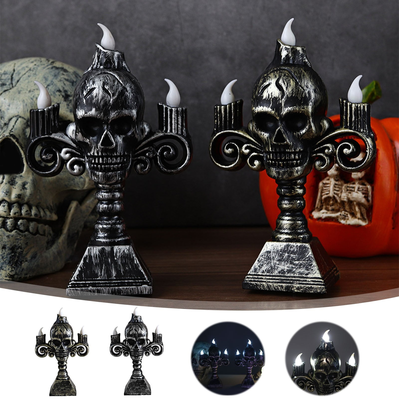 Halloween Skeletons Hand Lantern Skeletons Foot Night Lantern Atmosphere Decoration Props ...