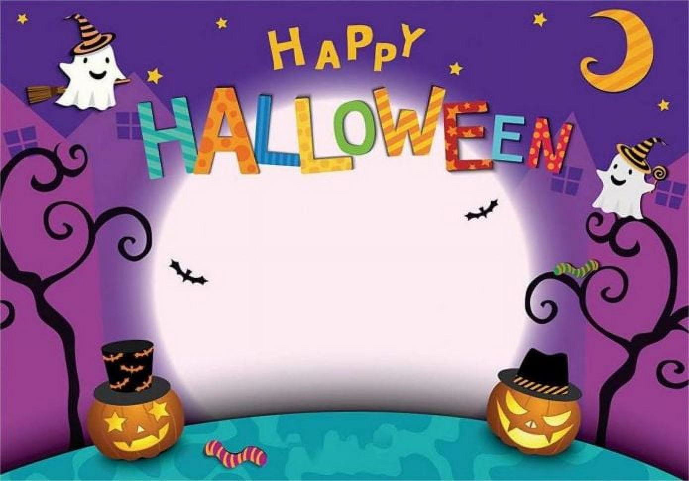 Halloween Background Witch Custom Birthday Backdrop Spooky Photo ...