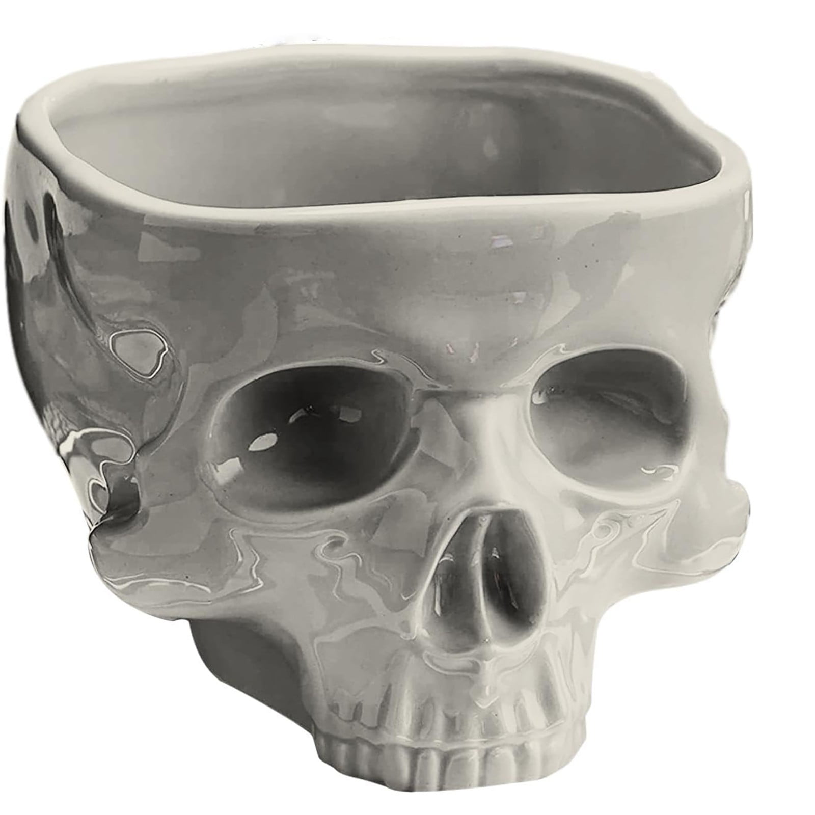 Halloween Skull Bowl for Eating - Food Safe Skeleton Head Pasta Bowl ...