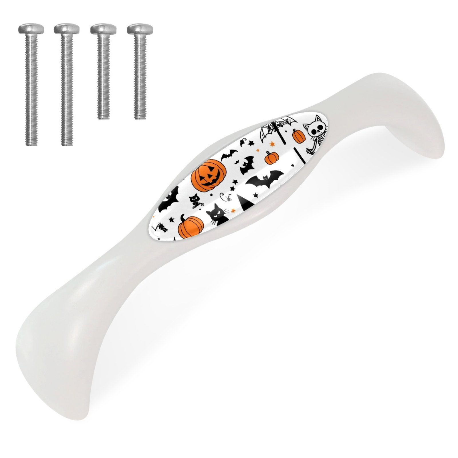 Halloween Skull Cat Kitchen Cabinet Pull Knobs Drawer Hardware Handles ...