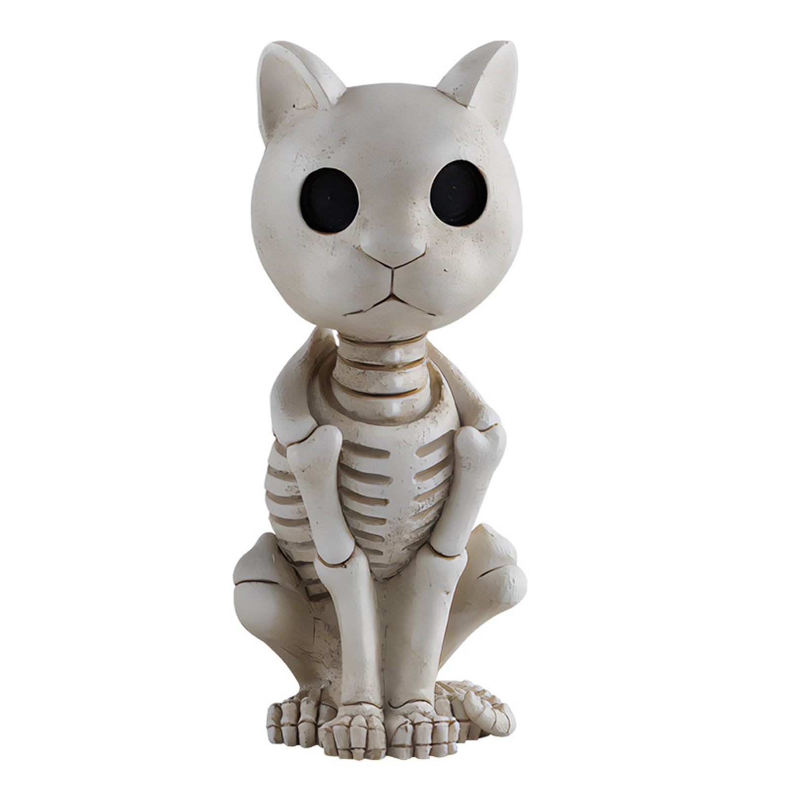 Halloween Skull Cat Ornament Realistic Skeleton Cat Model Spooky Home ...