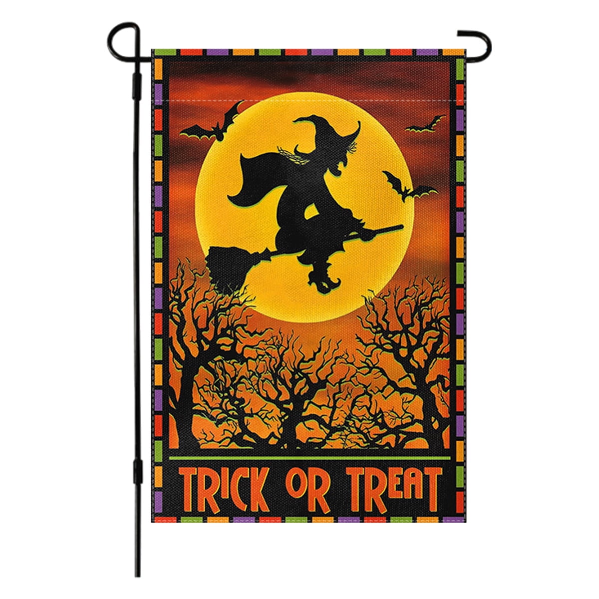 Halloween Skull Garden Flag 12x18 Double Sided, Burlap Small Welcome ...