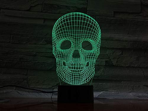 Halloween Skull Lights 3D Illusion Night Light Easter Led Lamp ...