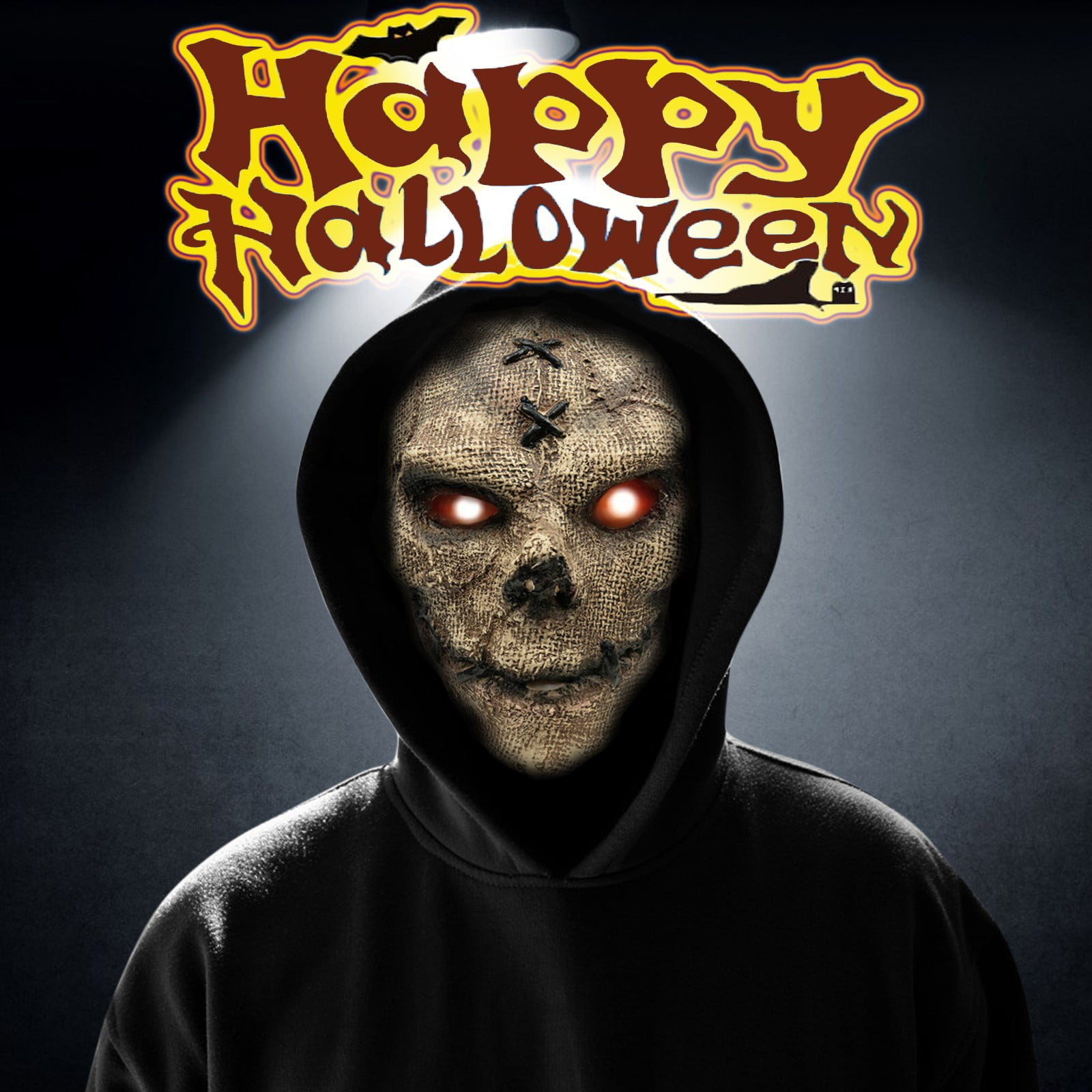Halloween Skull Mask,Scary Sack Face Cover for Adults Horror Party ...