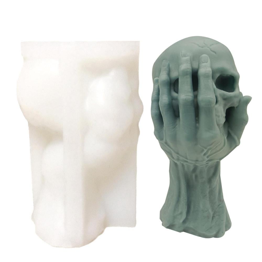 Halloween Skull Mold | 3D Hand Skulls Halloween Candle Mold | Skull ...
