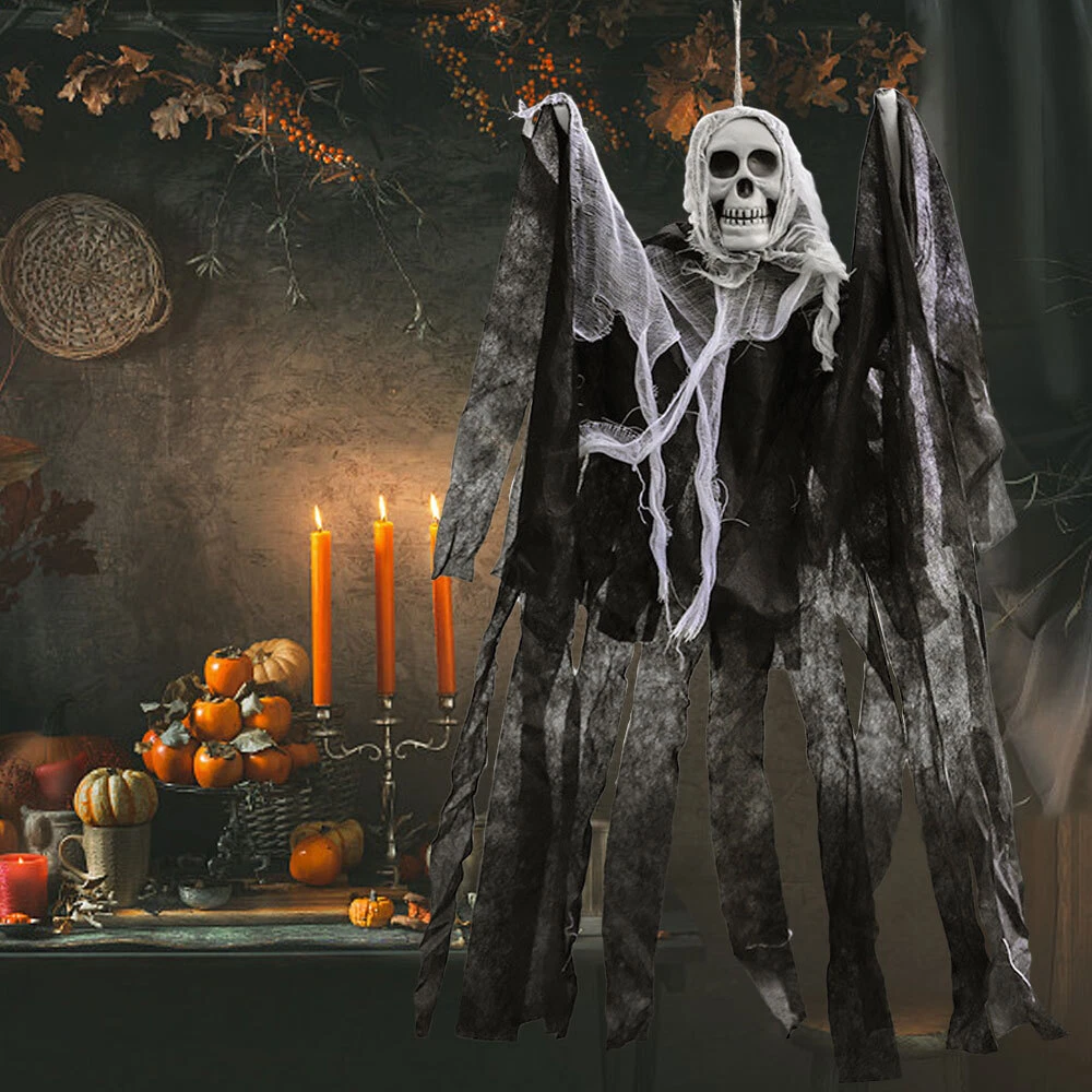 Halloween Skull Skeleton Ghost Hanging Decor Scary Party Horror Haunted ...