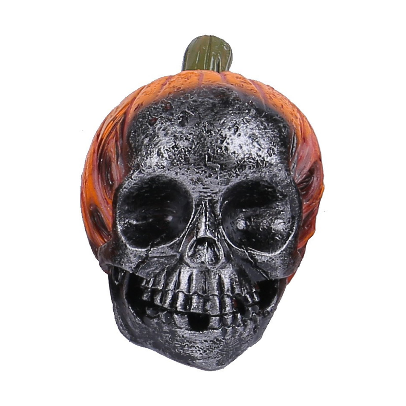 Halloween Skull Statue Resin Pumpkin Skull Heads Mini Realistic Skulls ...
