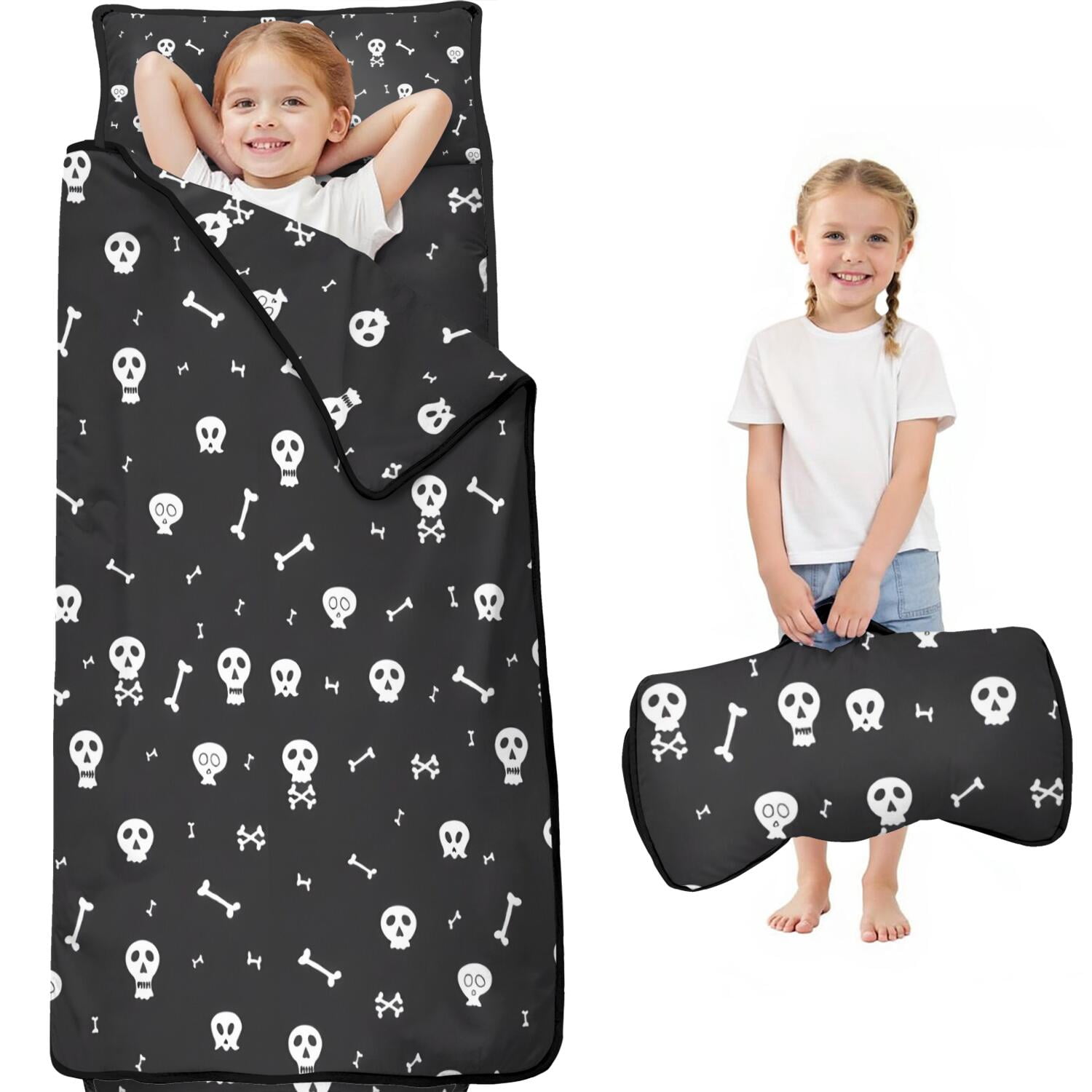 Halloween Skull and Bone Pattern Toddler Nap Mats for Kids Preschool,59 ...