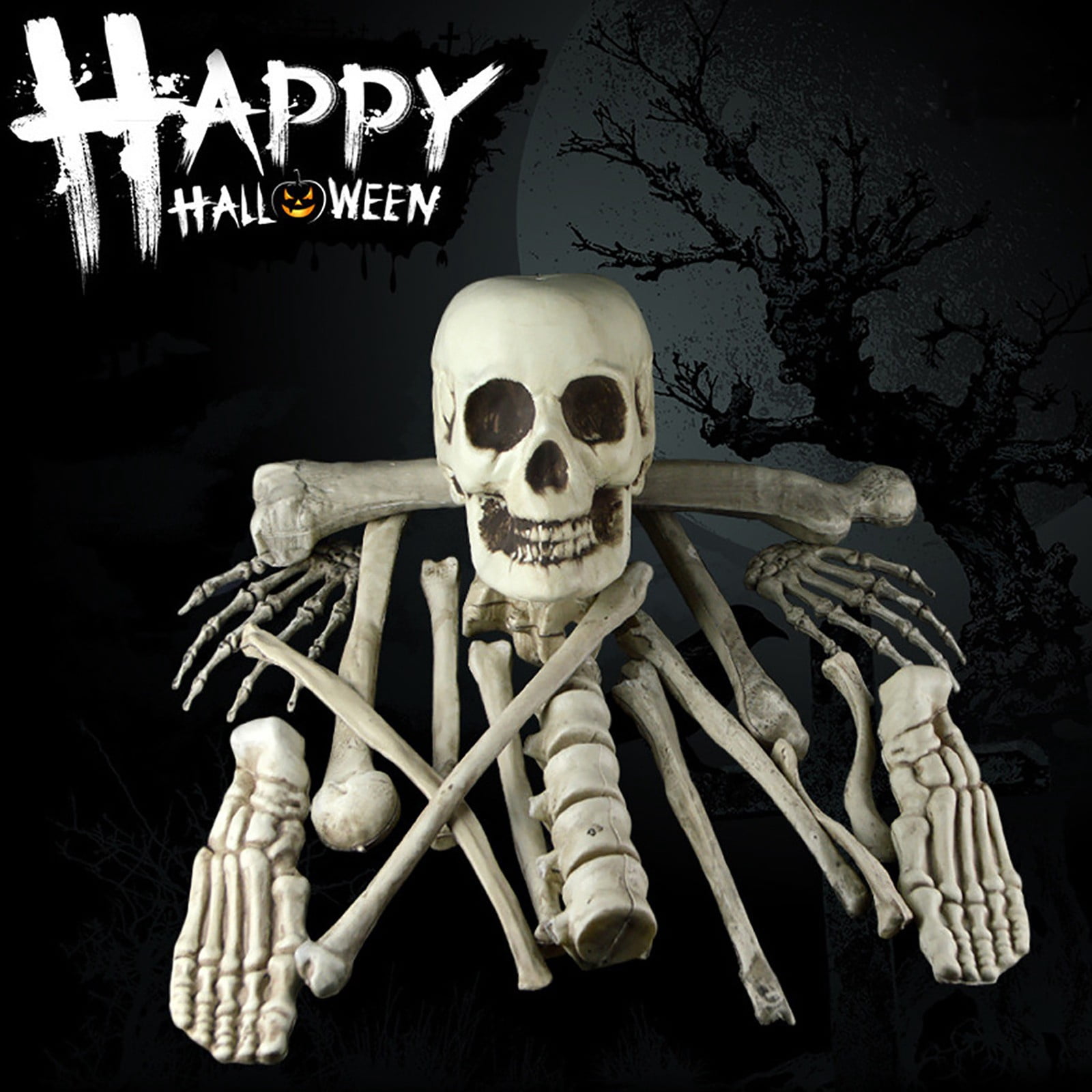 Halloween Skulls Haunted House Scary Plastic Props Halloween ...