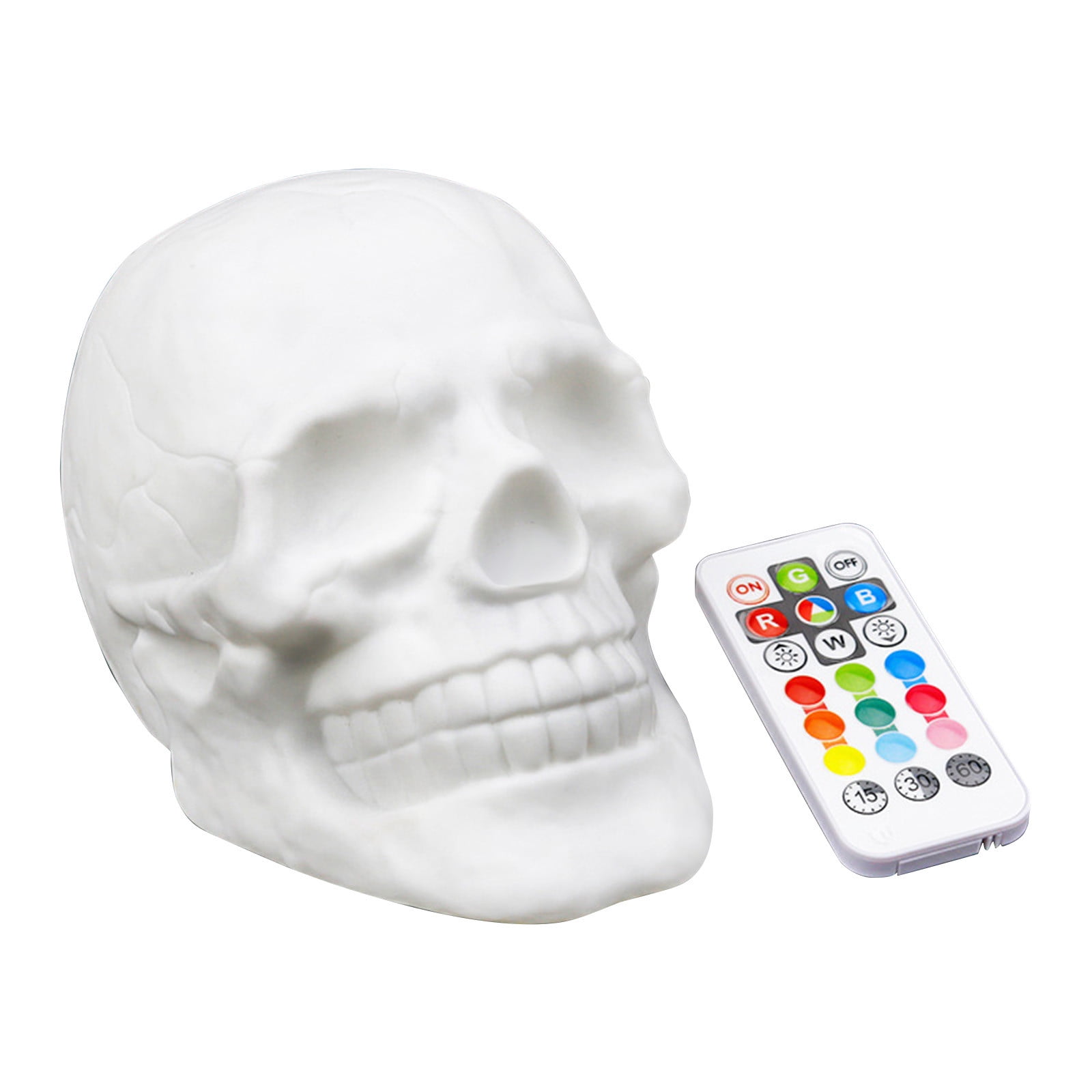 Halloween Skulls Night Light, 9 Color Remote Control Breathing Mode ...