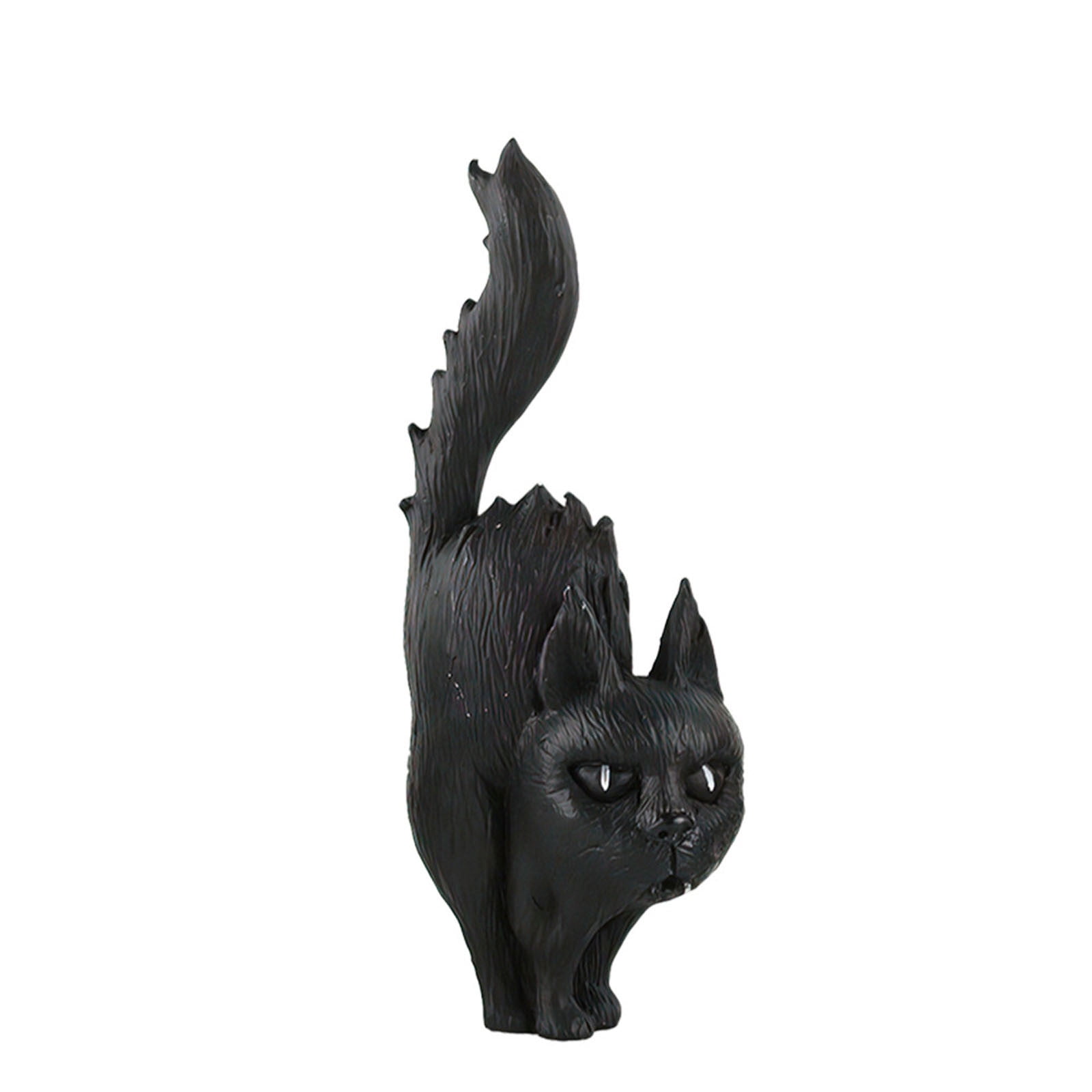 Halloween Small Resin Figures,Spooky Resin Ghost Statue Scary Black Cat ...