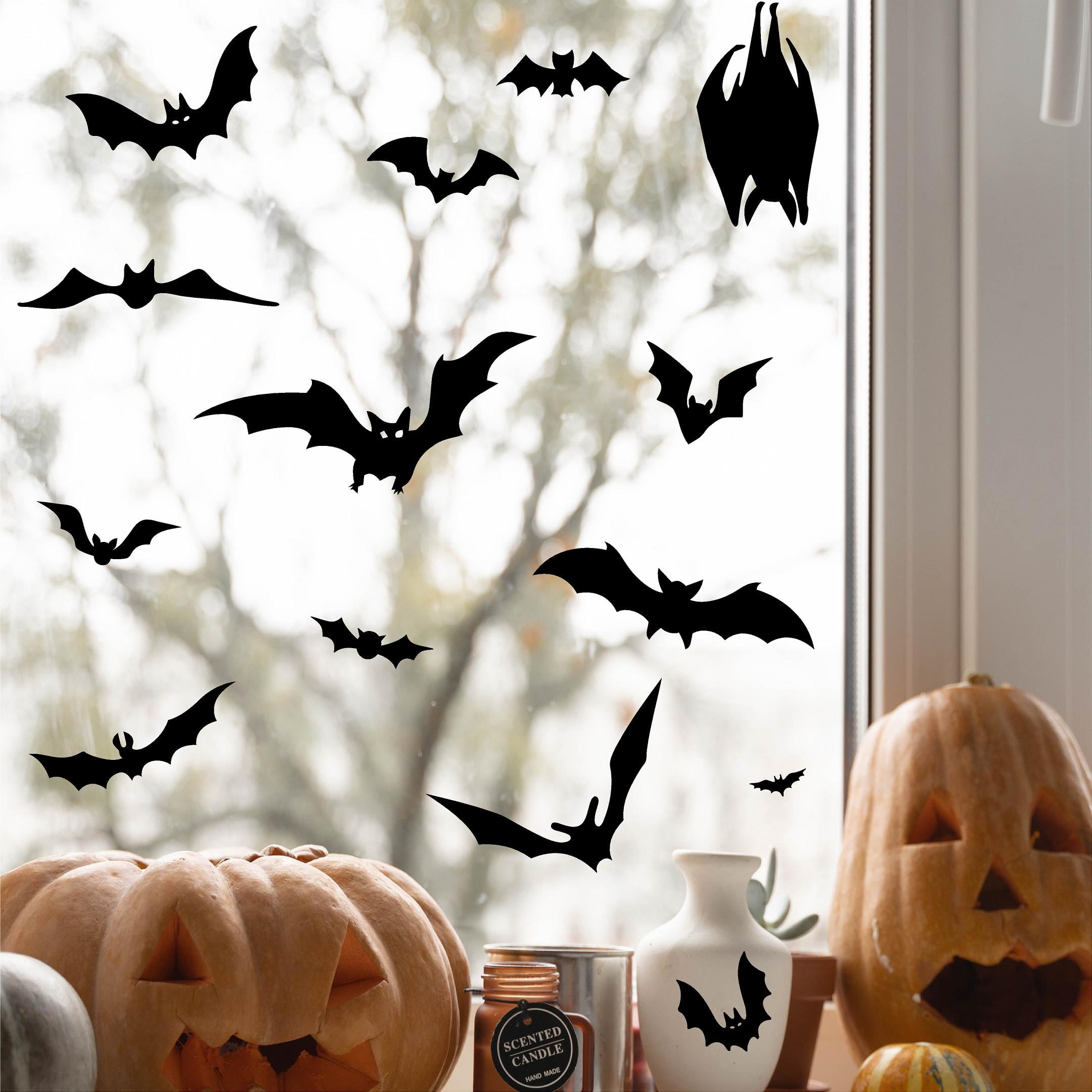Halloween Small Set of 30 Assorted Bats Vinyl Lettering wall decal ...