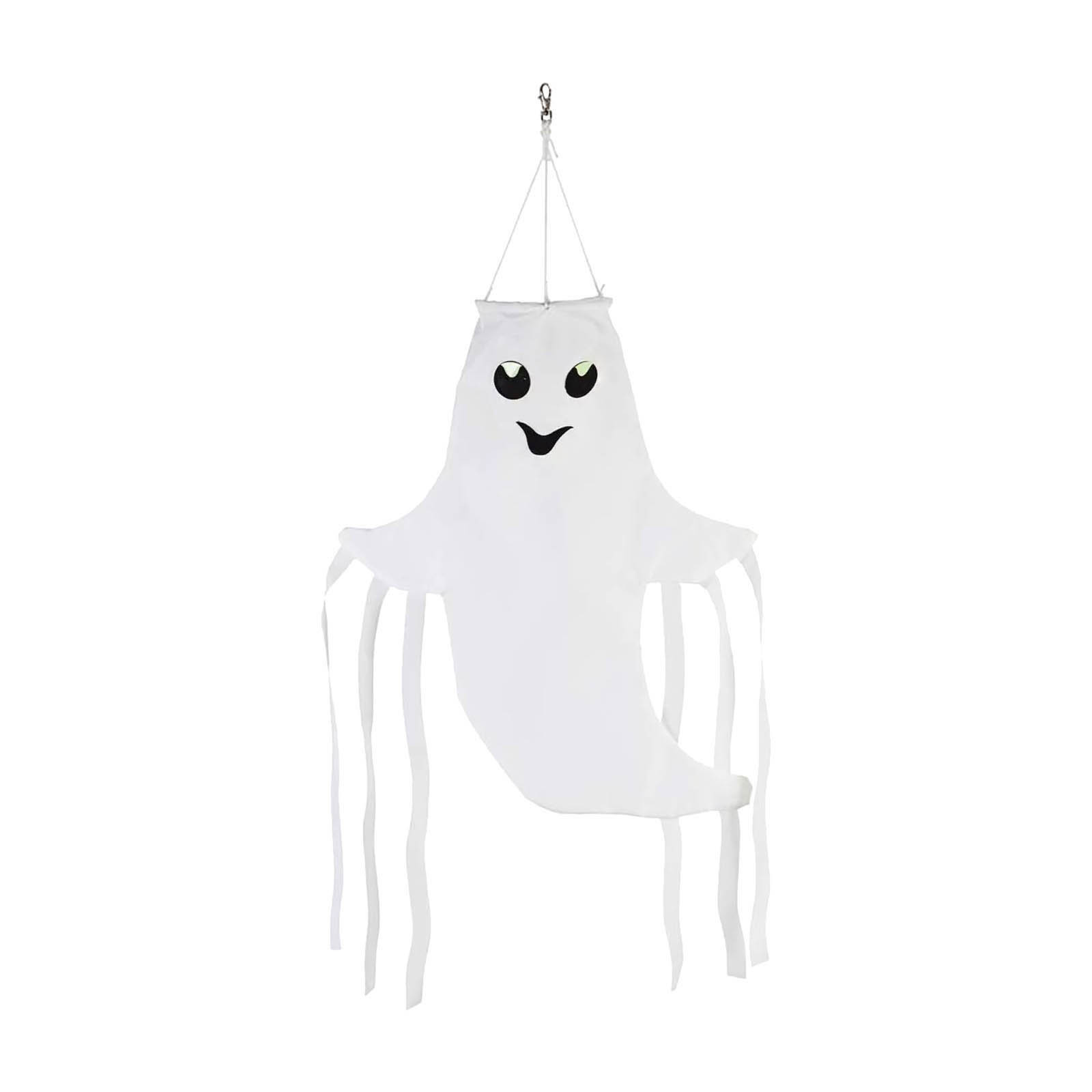 Halloween Smiling Windsock Hanging Ghost Halloween Decorations Big Eyes ...