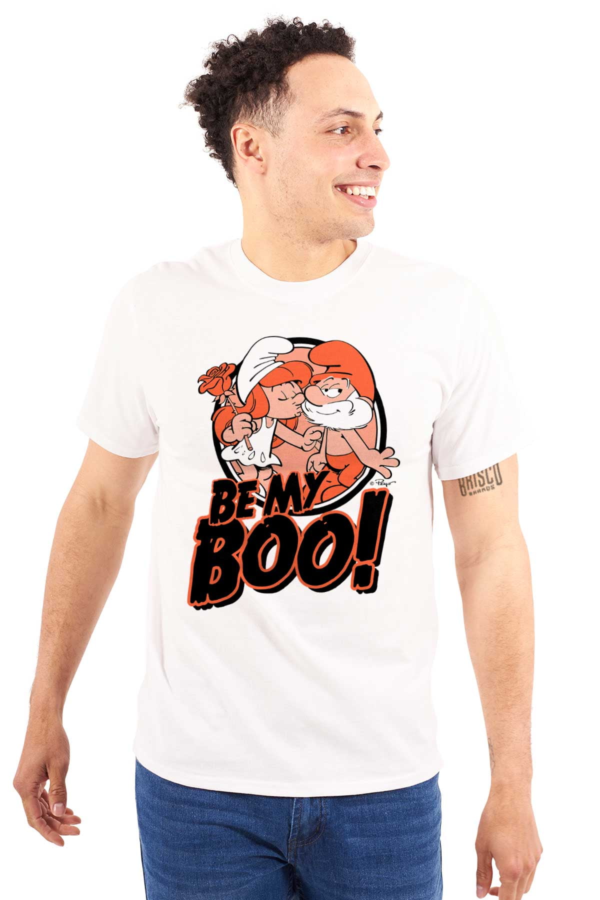 Halloween Smurfs Couple Be My Boo Men's Graphic T Shirt Tees Brisco ...