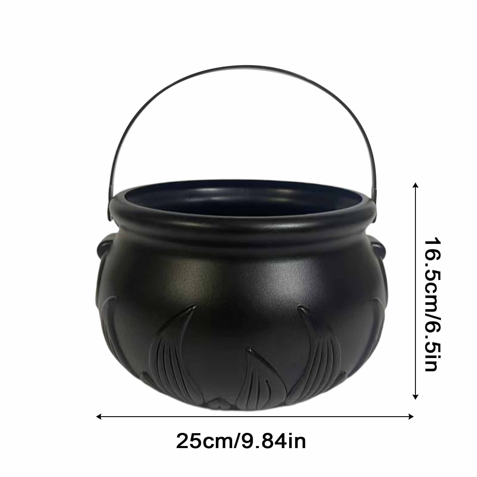 Halloween Snack Storage Witch Cauldron Flame Buckets Decorations, Trick ...