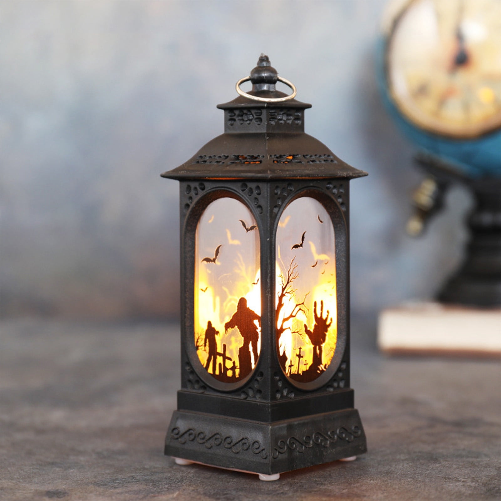 Halloween Snow Globe Black Cat Lantern, Glitter Lighted Snow Globes ...