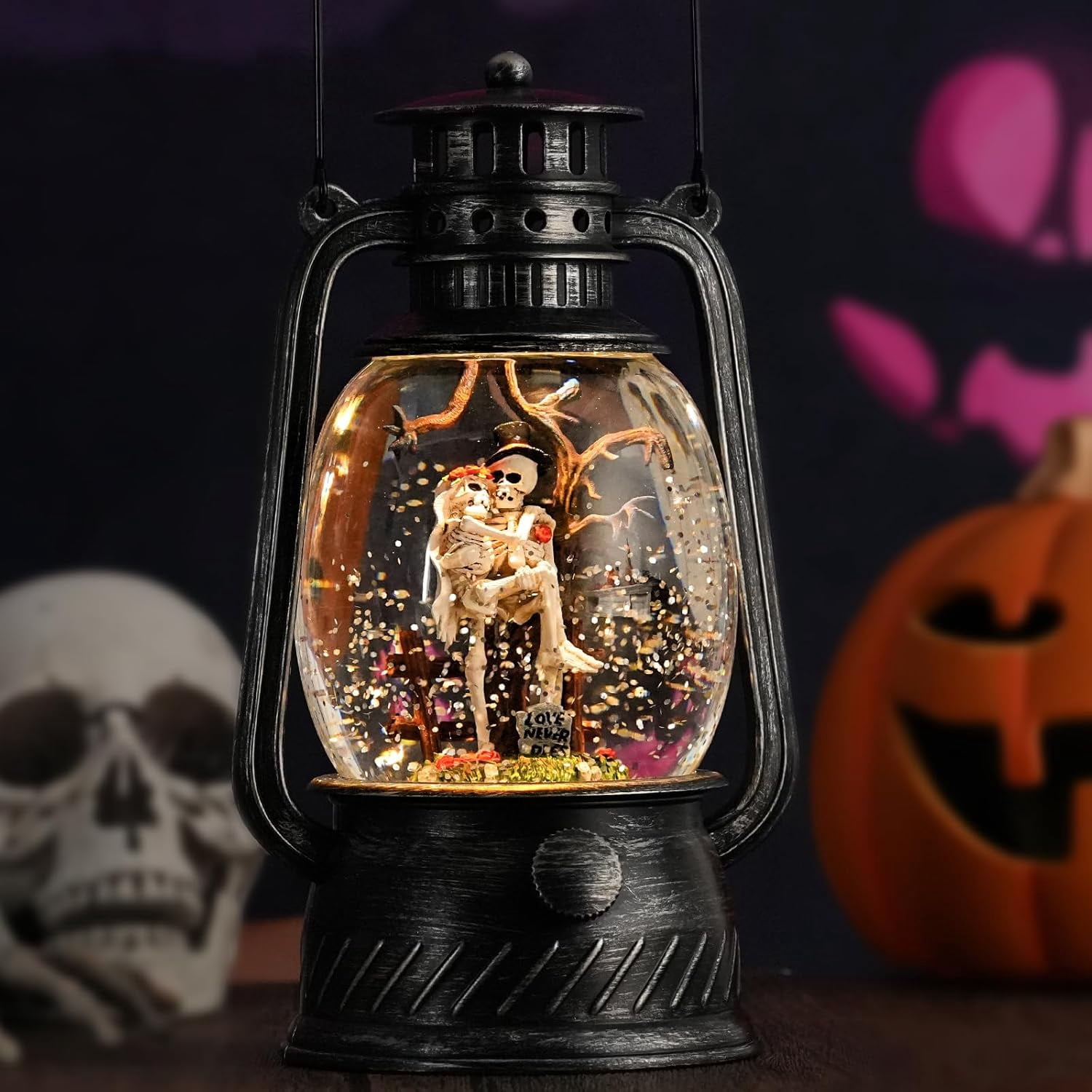 Halloween Snow Globe, Halloween Decorations Indoor Light Up Snow Globe ...
