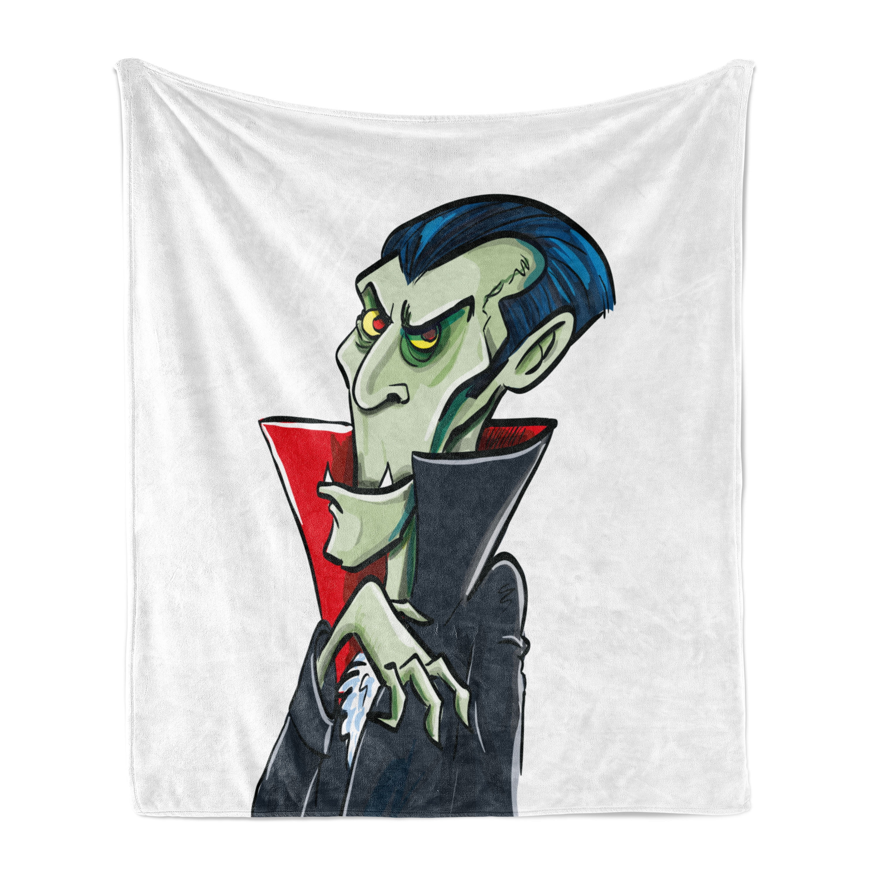 Halloween Soft Flannel Fleece Throw Blanket, Cartoon Style Spooky and ...
