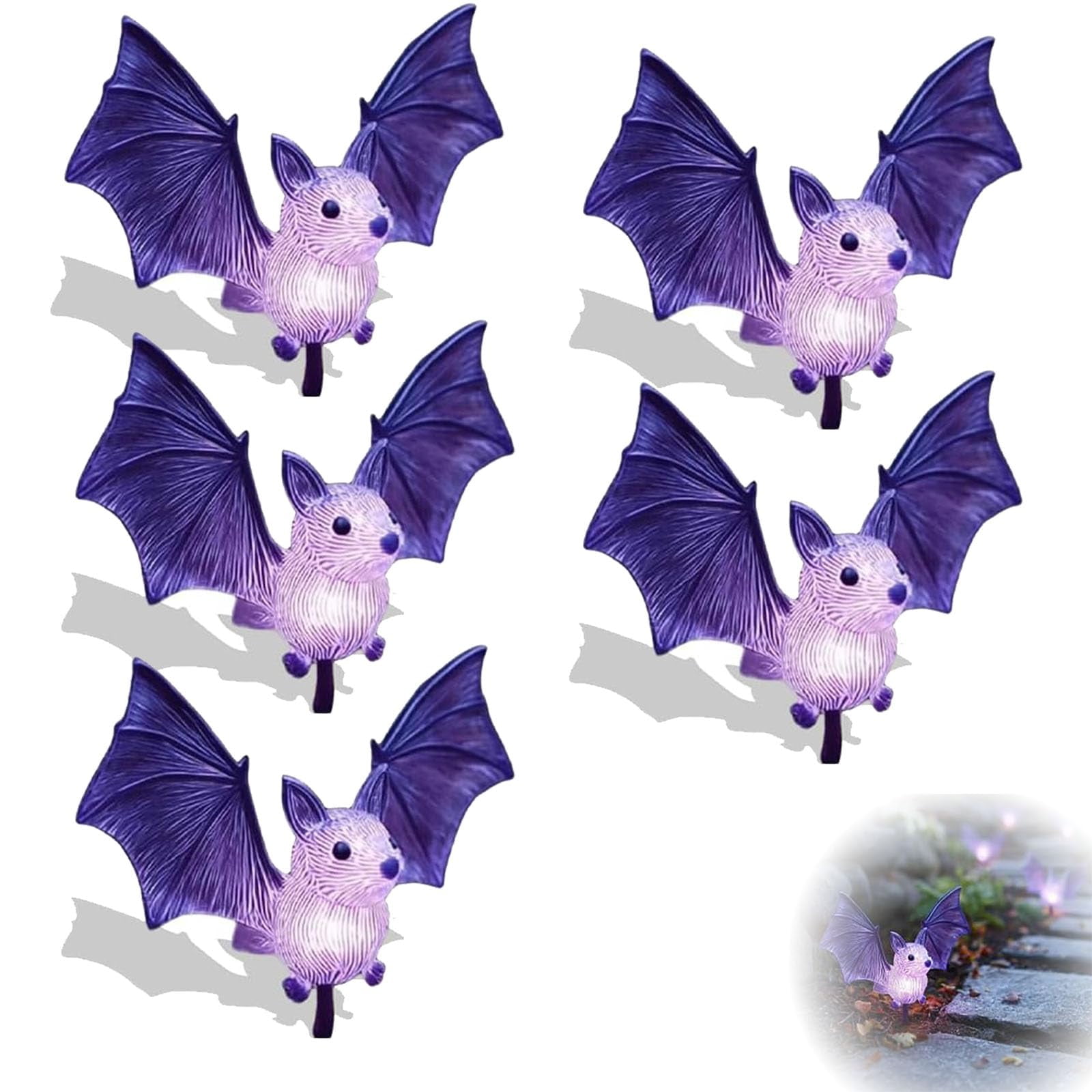 Halloween Solar Bat Pathway Lights, Halloween Decorations Outdoor Solar ...