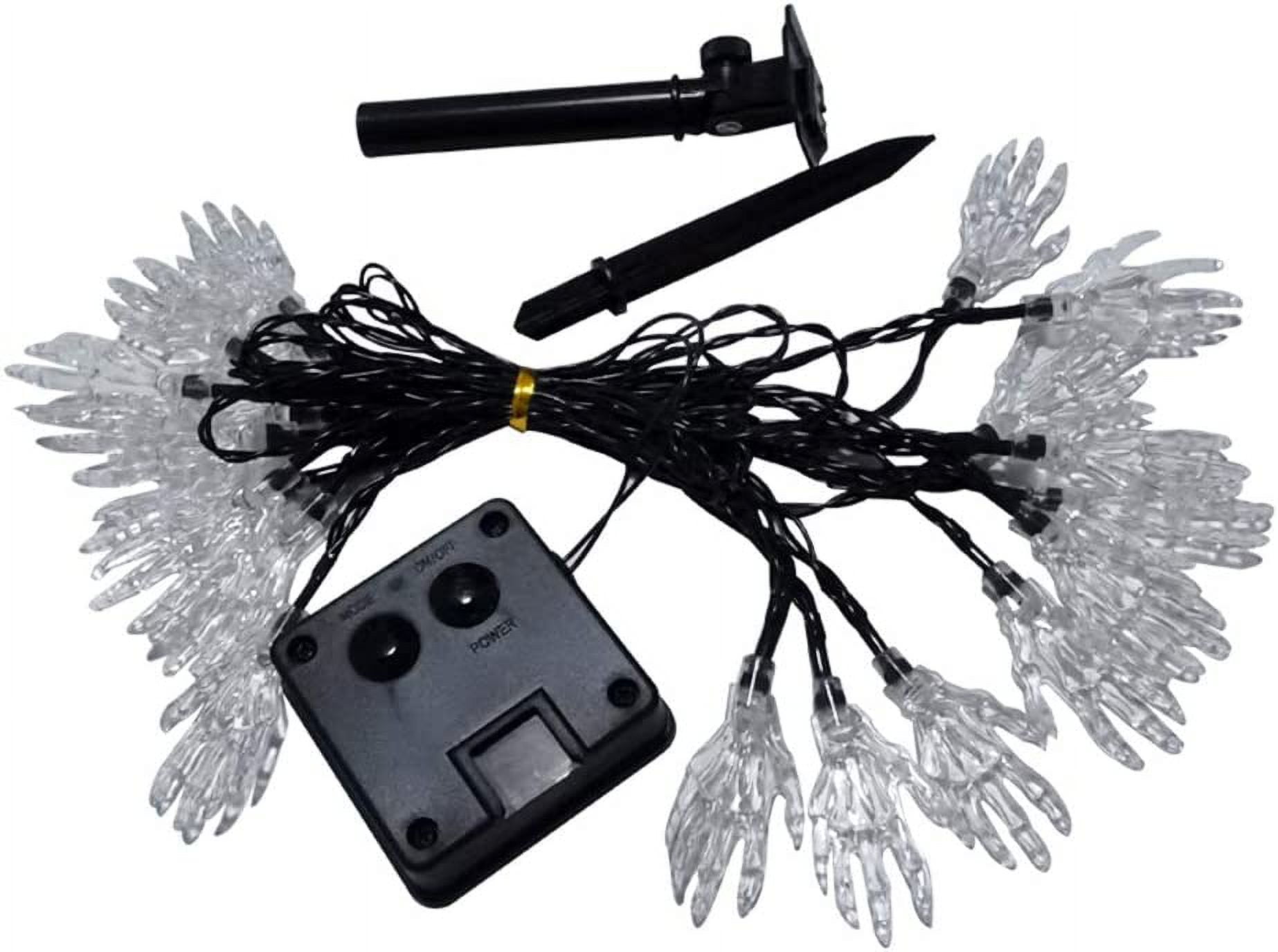 Halloween Solar Lamp Chain Death Head Lamp Hand 5 m 20 LED Garland ...