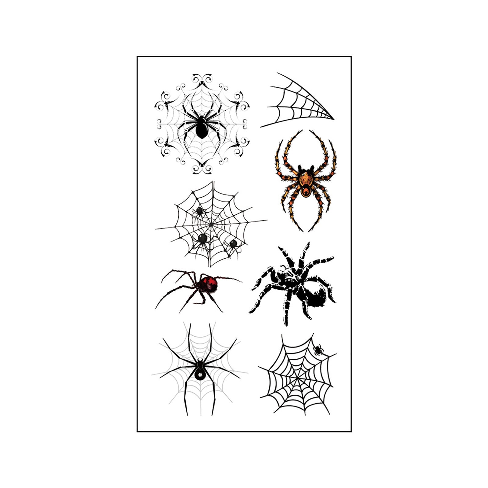 Halloween Spider 3d Waterproof Temporary Tattoo Stickers Body Art ...