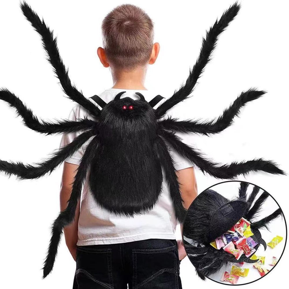 Halloween Spider Backpack Costume Black Colorful Spider Clothes Funny ...