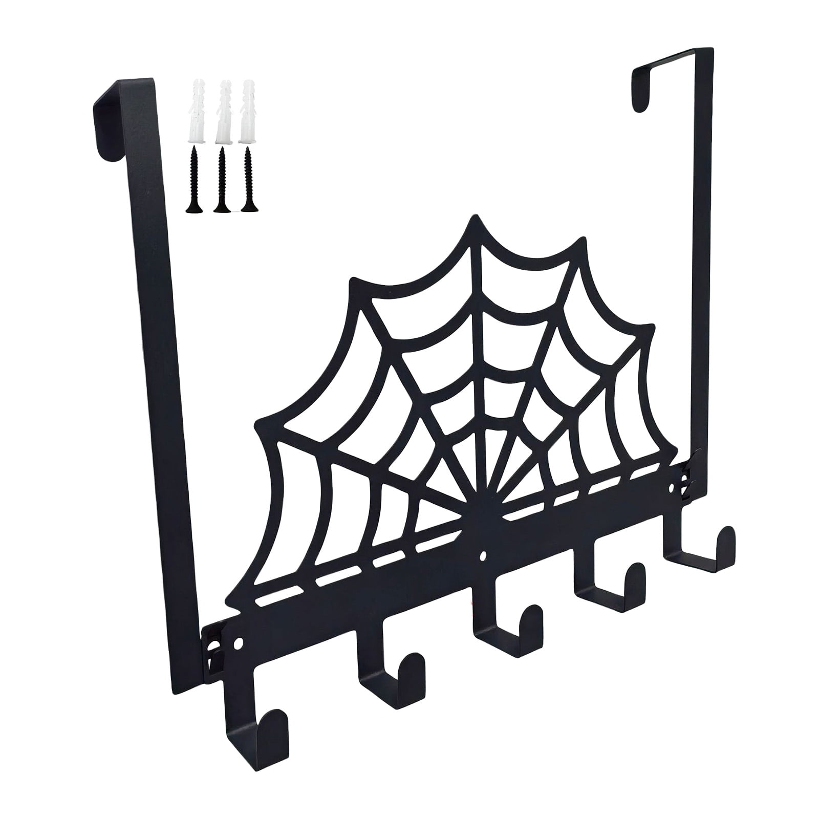 Halloween Spider Bat Door Hanger - No-Drill Wall Mount Spider Web Hook ...
