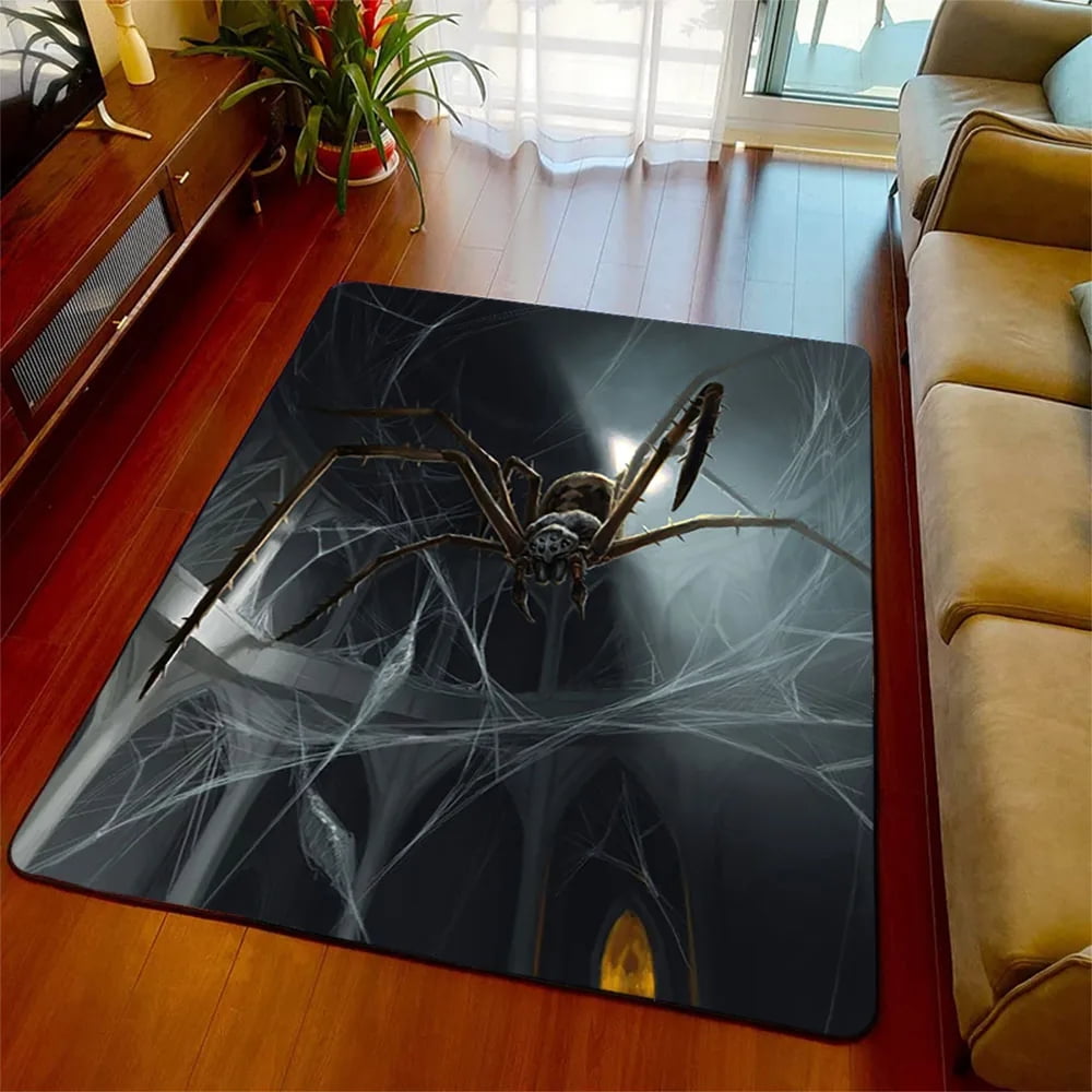 Halloween Spider Carpet 3D Printed Fear Horror Mat Trick or Treat Rug ...