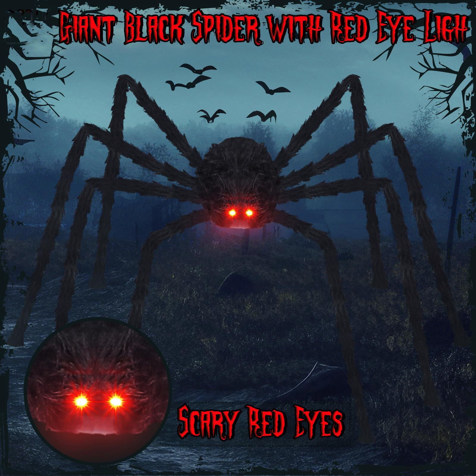 Halloween Spider Decorations,Halloween Decorations Outdoor Large Fake ...