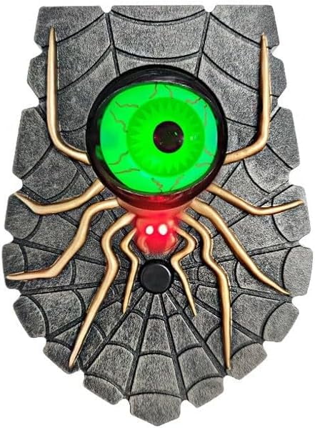 Halloween Spider Doorbell, Motion Activated Glowing Eye and Scary ...