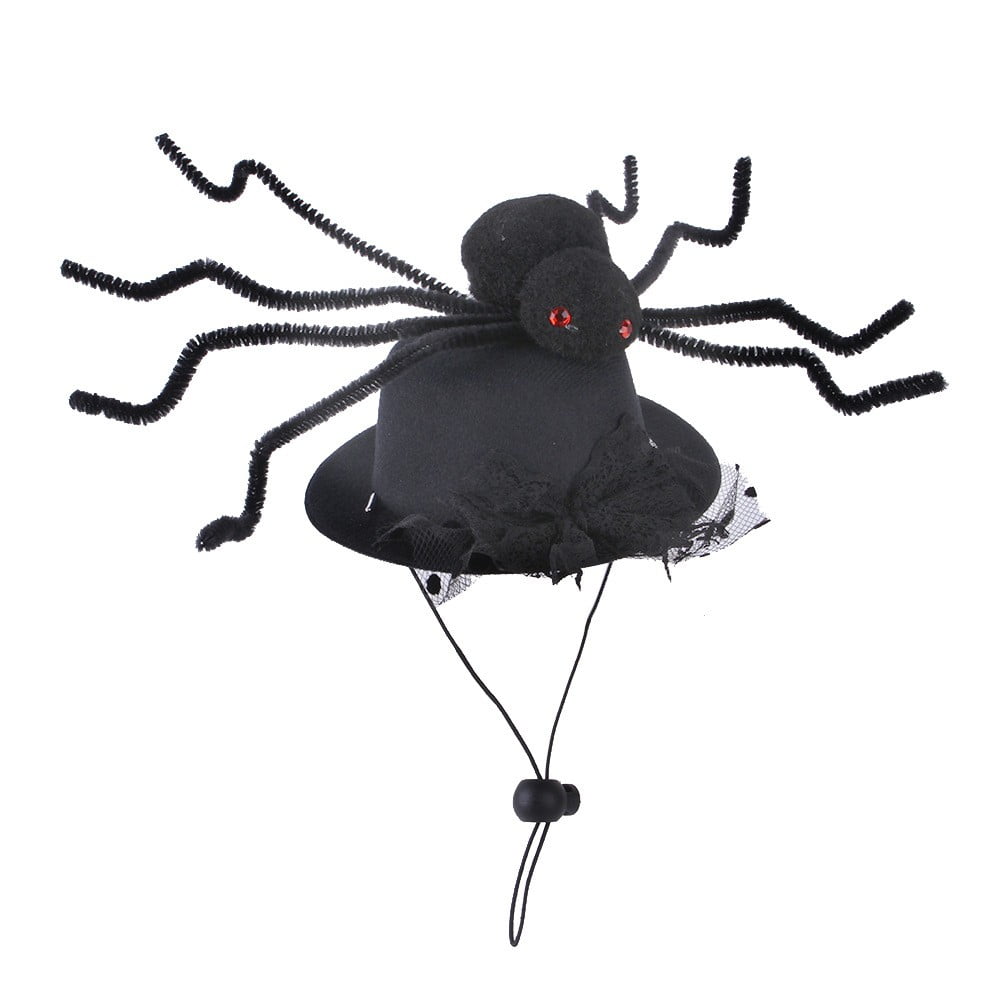 Halloween Spider Hat with Adjustable Strap, Fun Black Novelty Costume ...