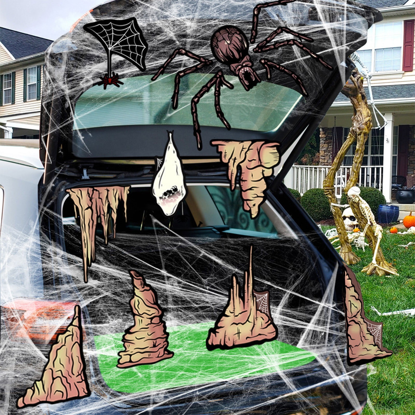 Halloween Spider Monsters Garage Door Stickers Holiday Car Trunk ...