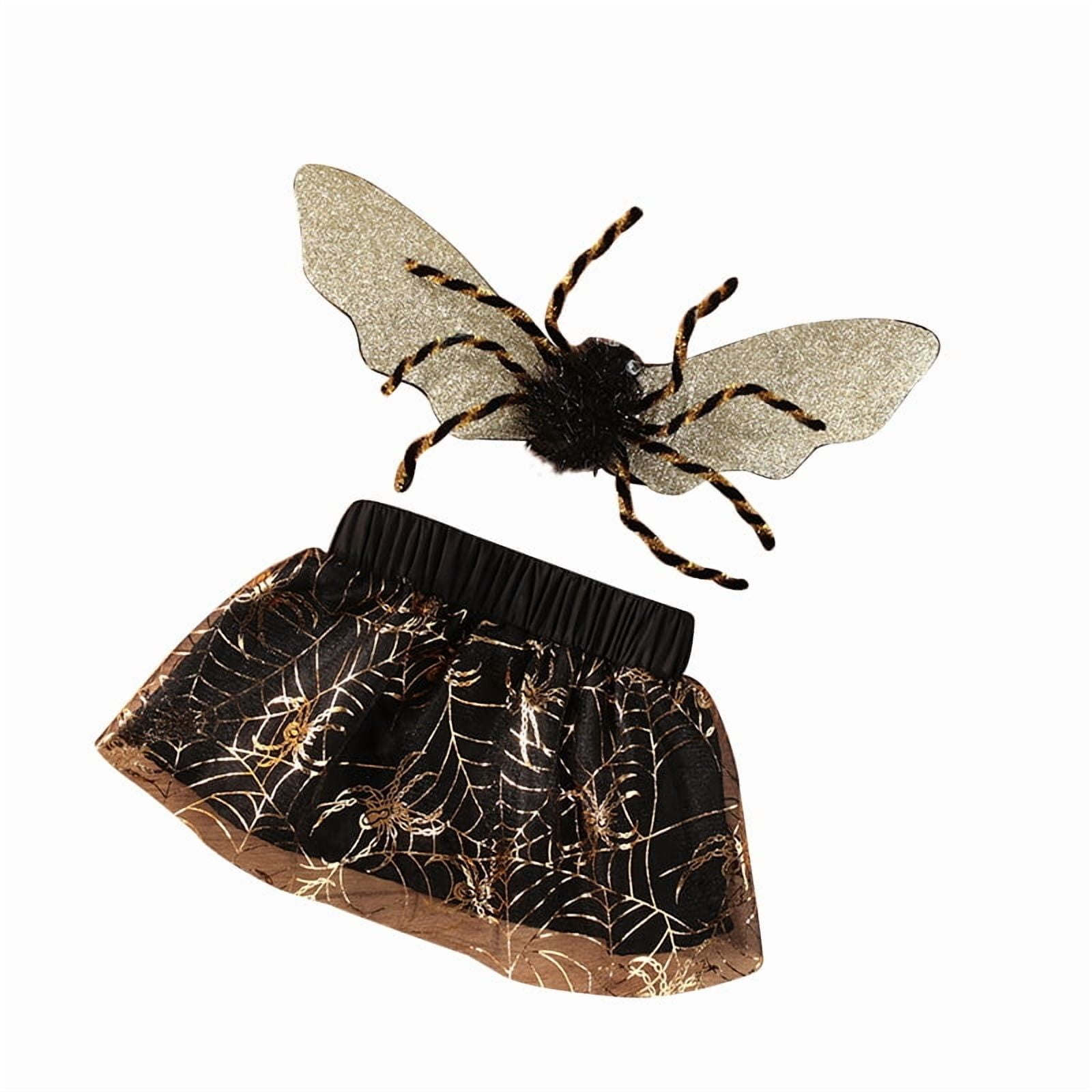 Halloween Spider Pet Costume Set-Dress with Spider Wings for Small ...