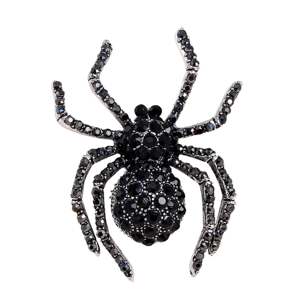 Halloween Spider Rhinestone Brooch Pin Gothic Lapel Jewelry - Walmart.com