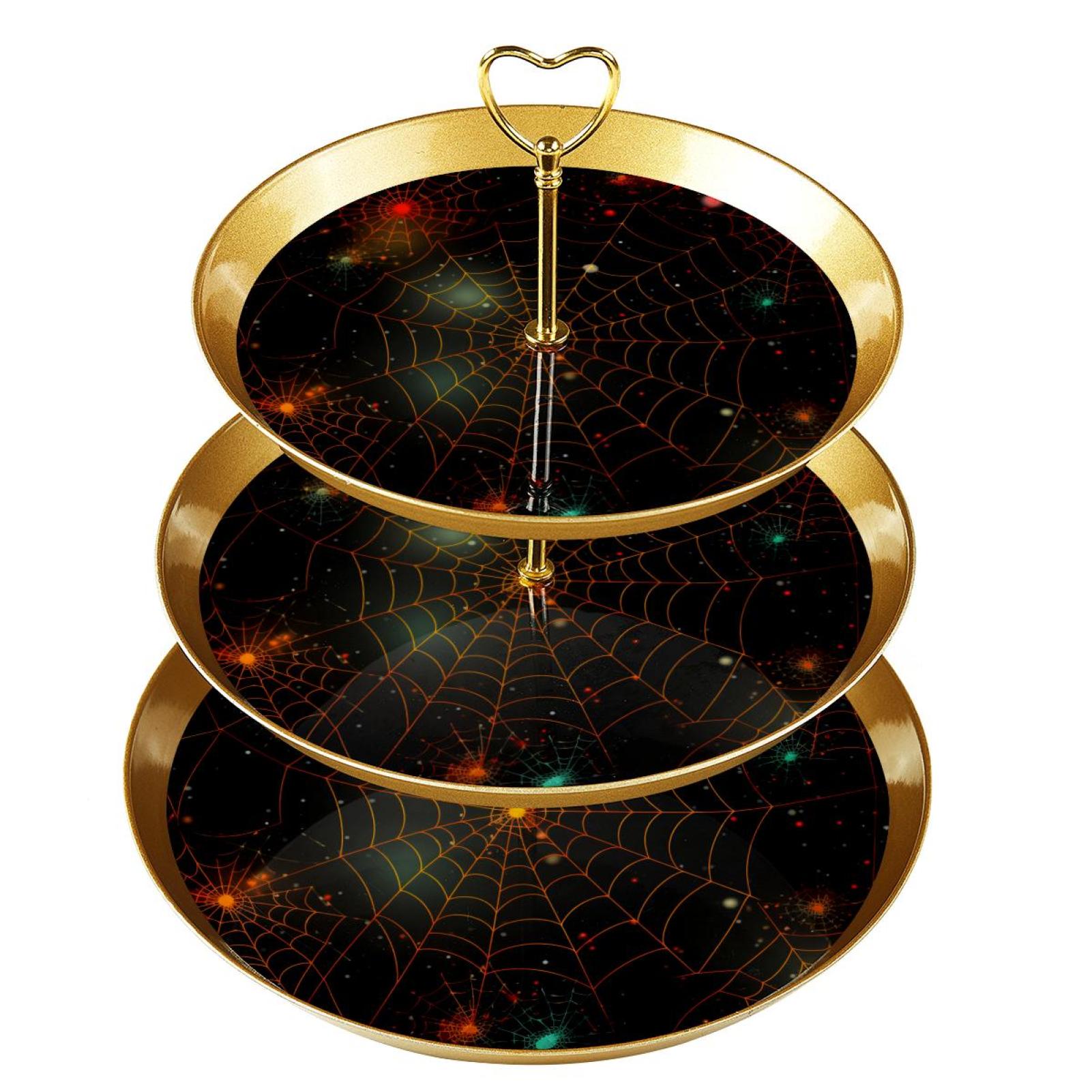 Halloween Spider Web 32cm Plastic Discs Iron Pillar Earring Holder with ...