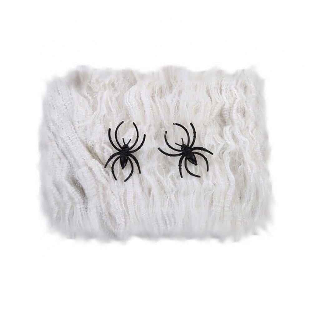 Halloween Spider Web Cobwebs with 2 Pieces Random Color Fake Spiders ...