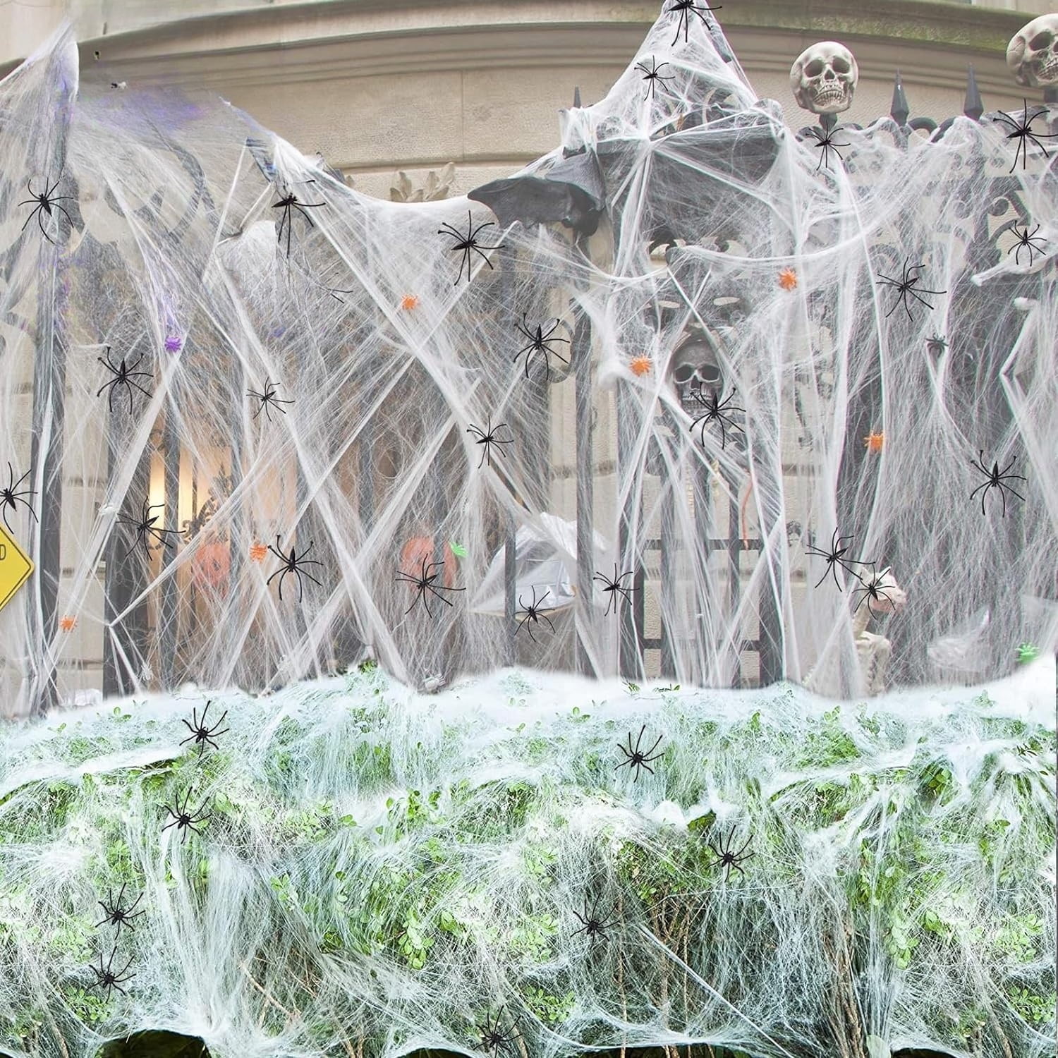 Halloween Spider Web Cotton Stretchable Ultra Stretchable Spider Web ...
