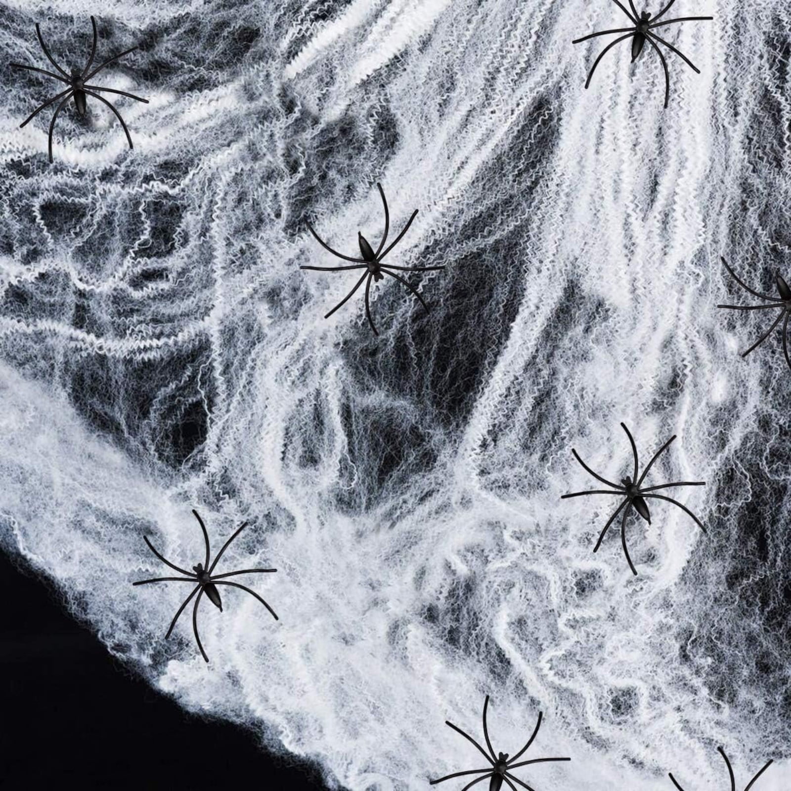 Halloween Spider Web Decoration,1000 sq.ft Halloween White Spider Web ...